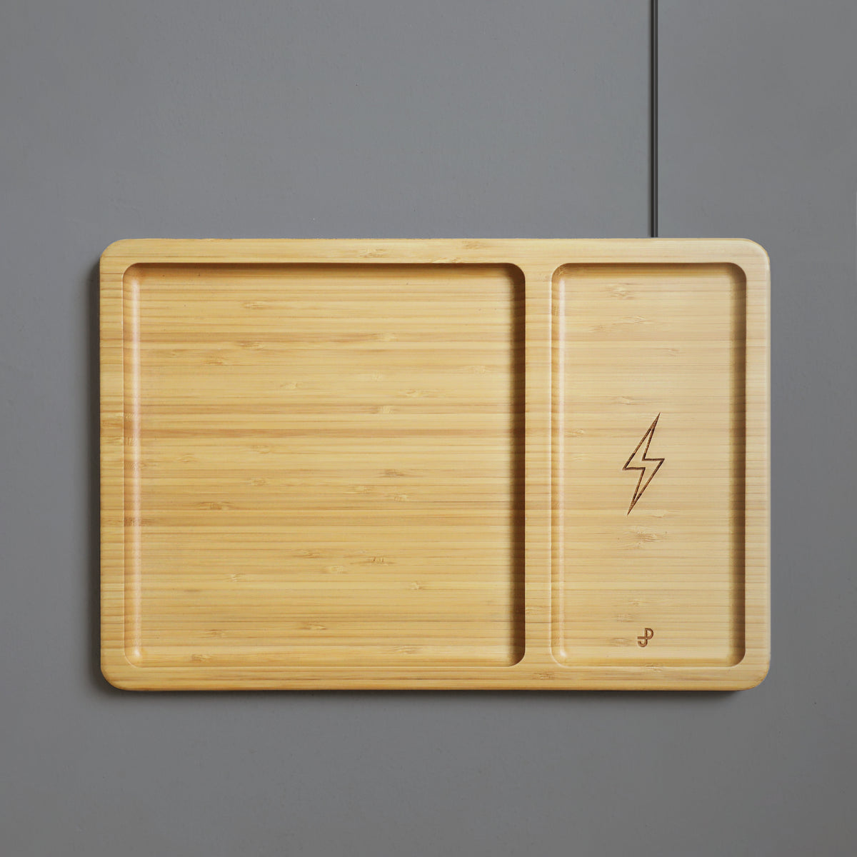 Bamboo Valet Tray with Wireless Charging – PJ Collection